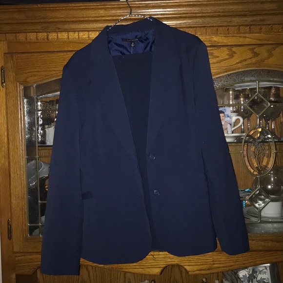 Chadwicks | Other | Two Piece Navy Blue Pants Suit | Poshmark